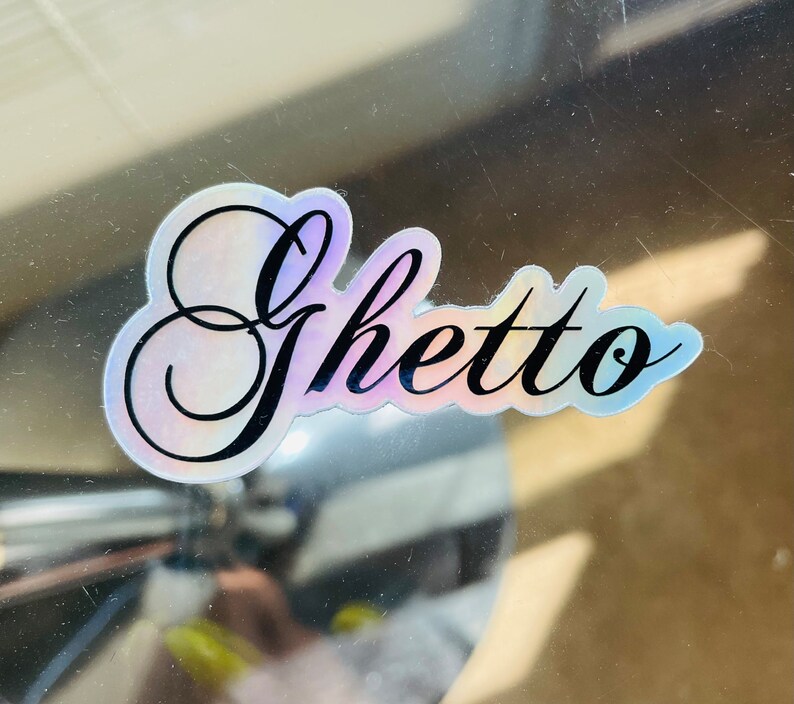 Im ghetto in Cursive Sticker - Etsy