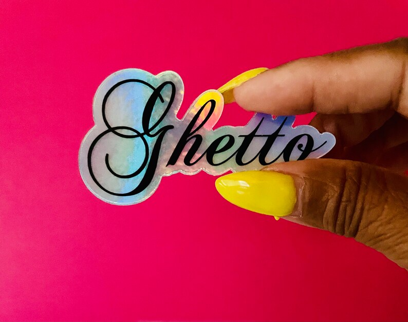 Im ghetto in Cursive Sticker - Etsy