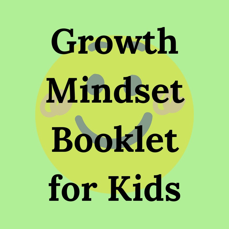 Growth Mindset Booklet for Kids (ages 5+) - Etsy