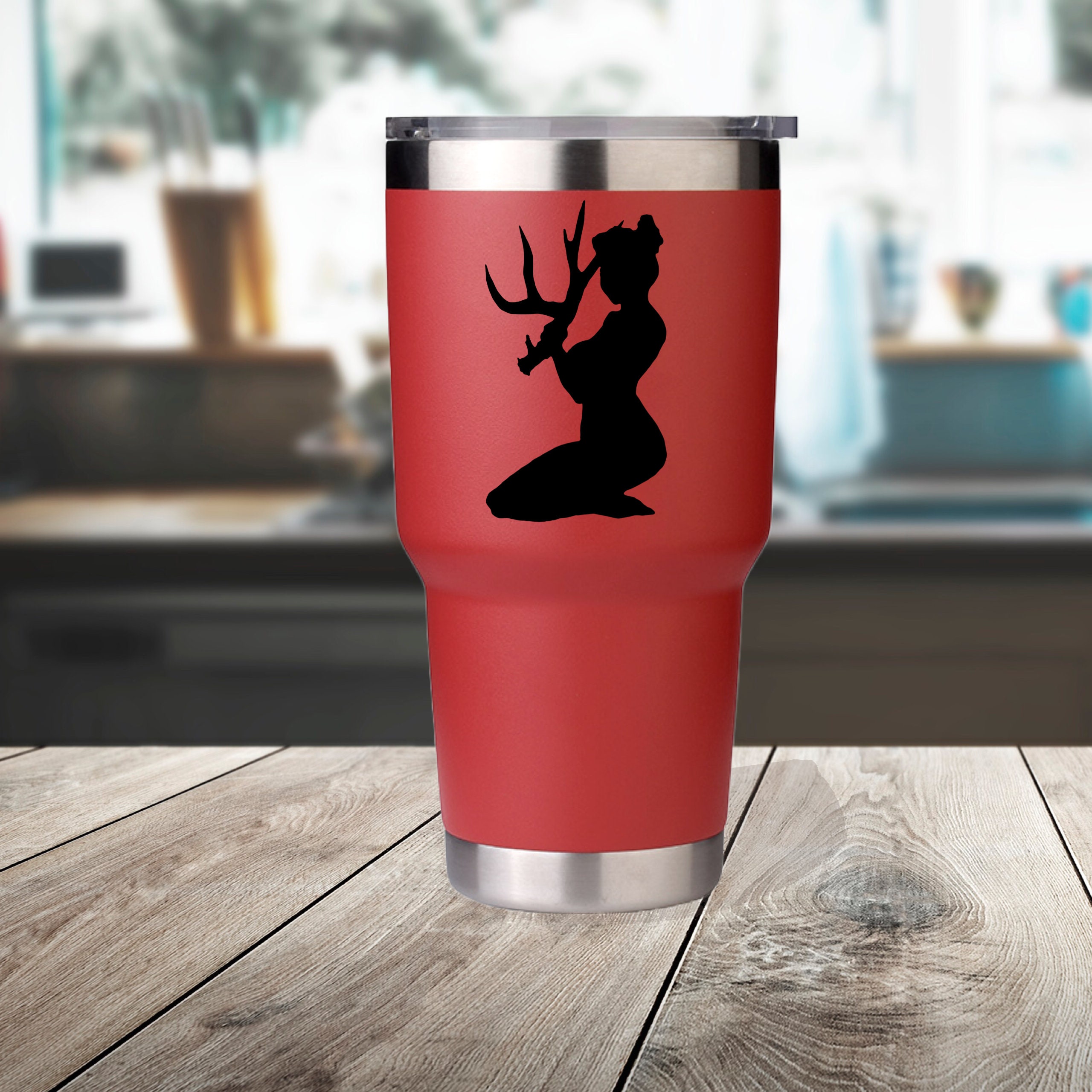 Digital Download - Woman With Antler Silhouette - Png - Jpeg - Etsy