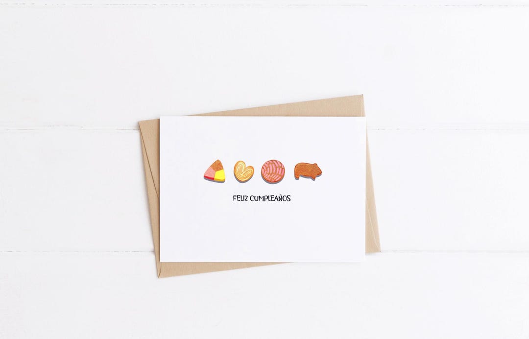 Happy Birthday/baking/concha/ Pan Dulce/ Greeting Card W/self Seal ...