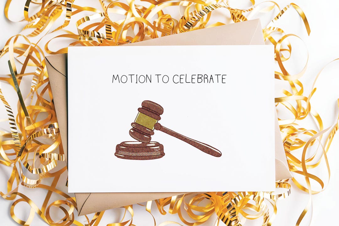 Motion to Celebrate/ Greeting Card With Self Seal Envelope / Courthouse ...