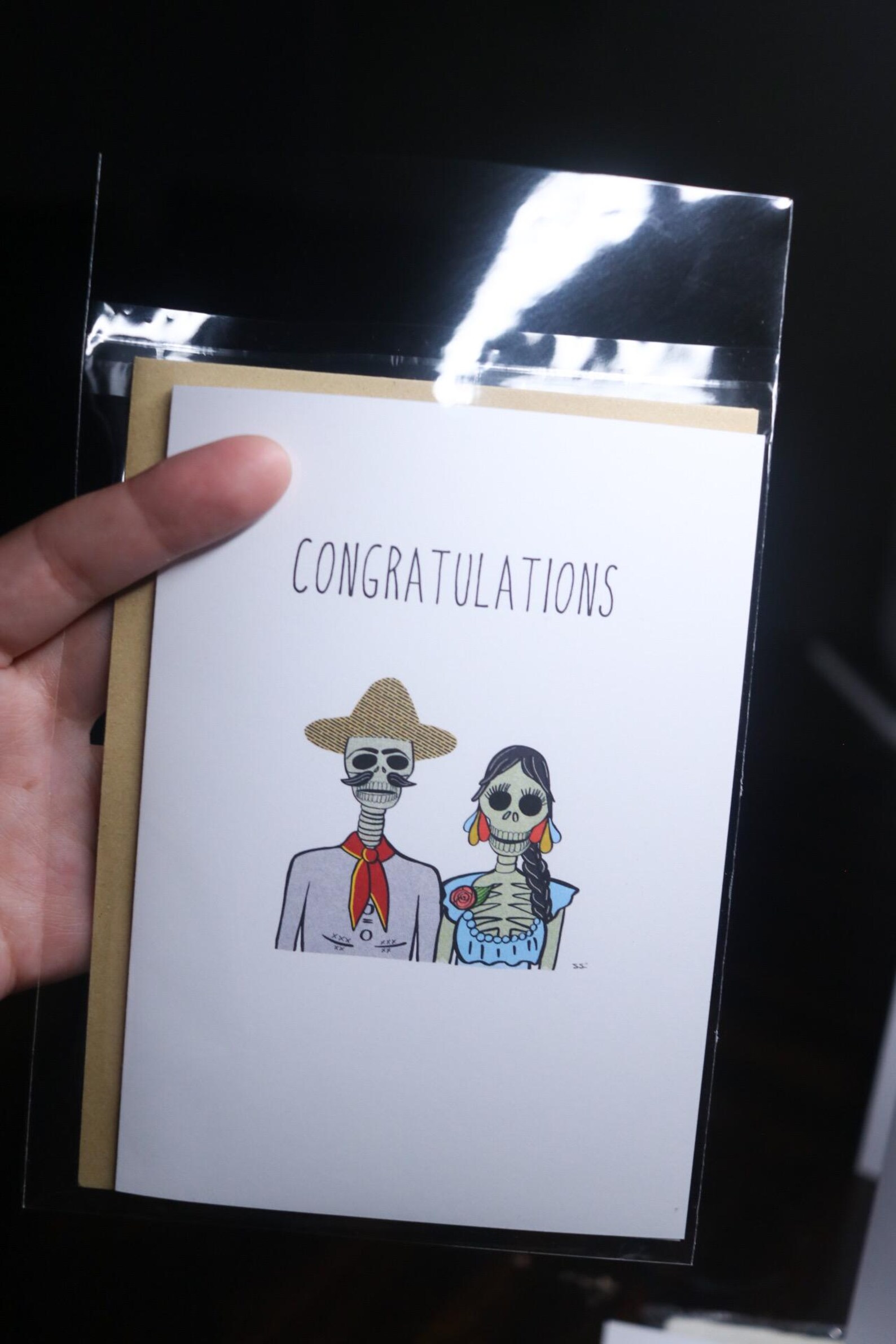 El Catrin/catrina Calavera Greeting Card/ Congratulations/ Hello ...