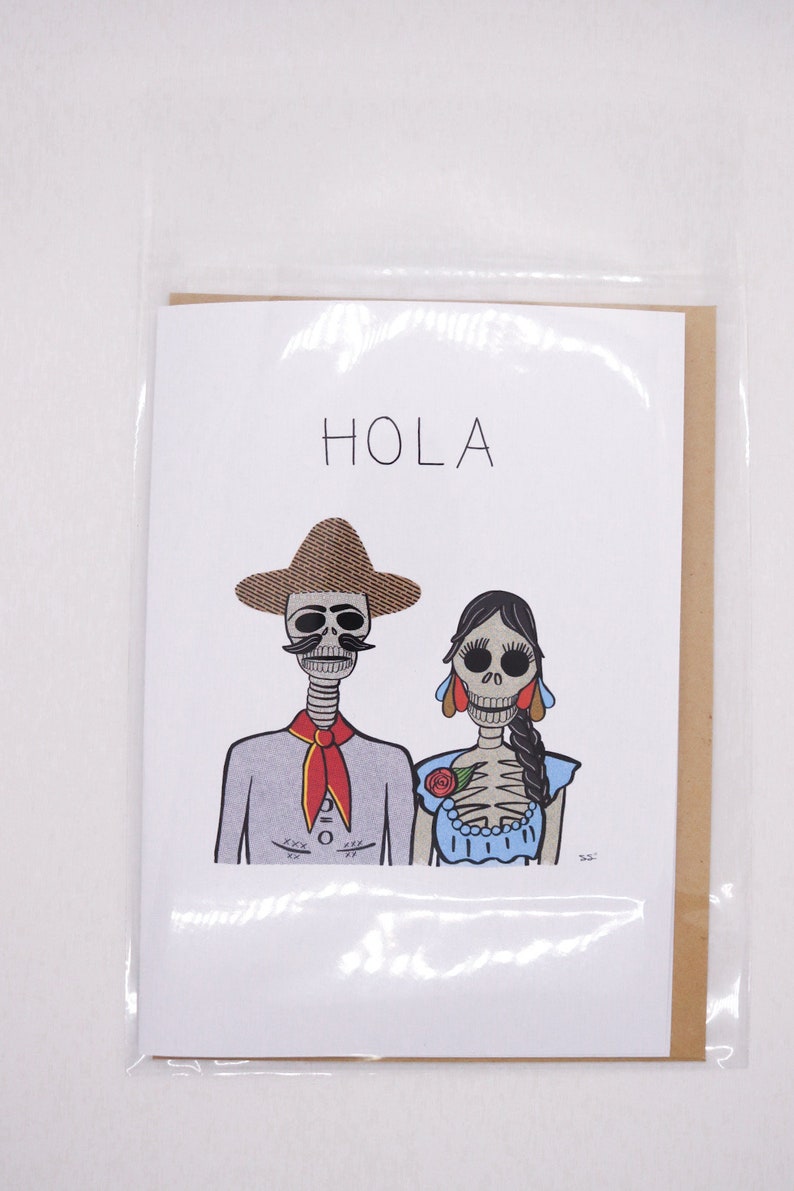 El Catrin/catrina Calavera Greeting Card/ Congratulations/ Hello ...