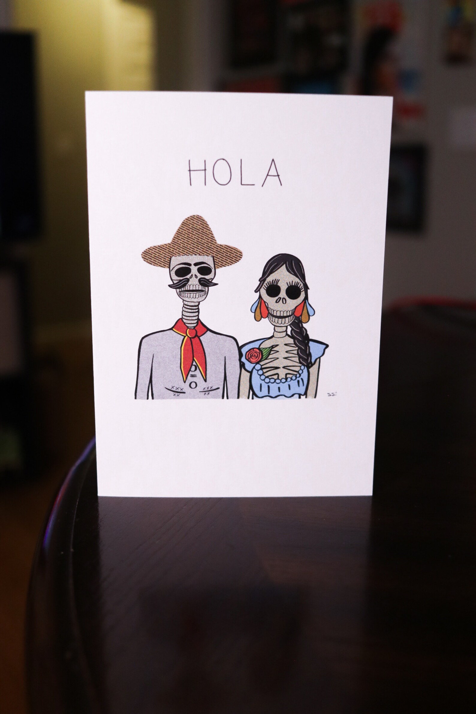 El Catrin/catrina Calavera Greeting Card/ Congratulations/ Hello ...