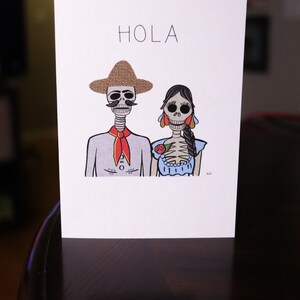 El Catrin/catrina Calavera Greeting Card/ Congratulations/ Hello ...