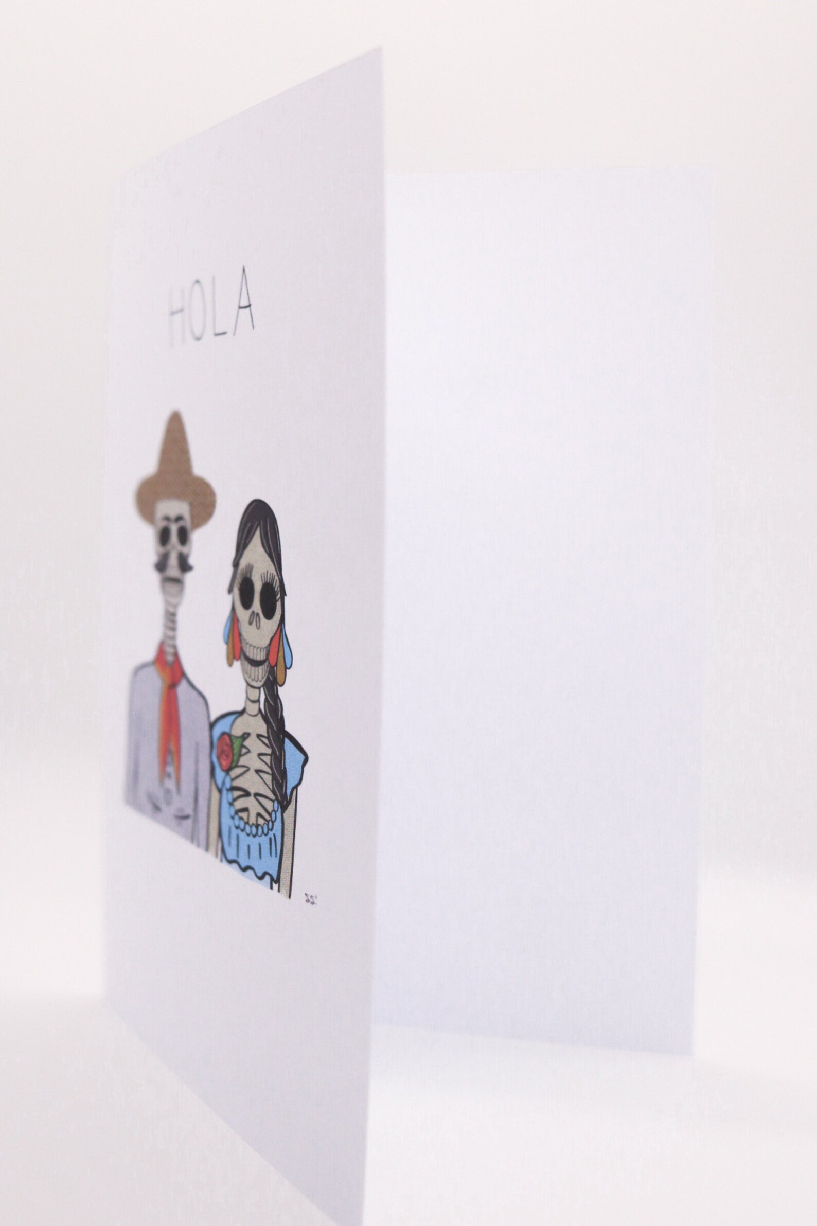 El Catrin/catrina Calavera Greeting Card/ Congratulations/ Hello ...