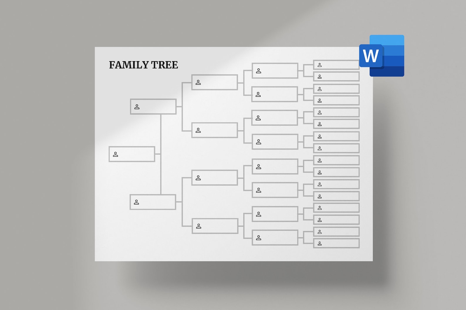Blanko Stammbaum Chart Vorlage Pdf Print Datei Microsoft - Etsy.de