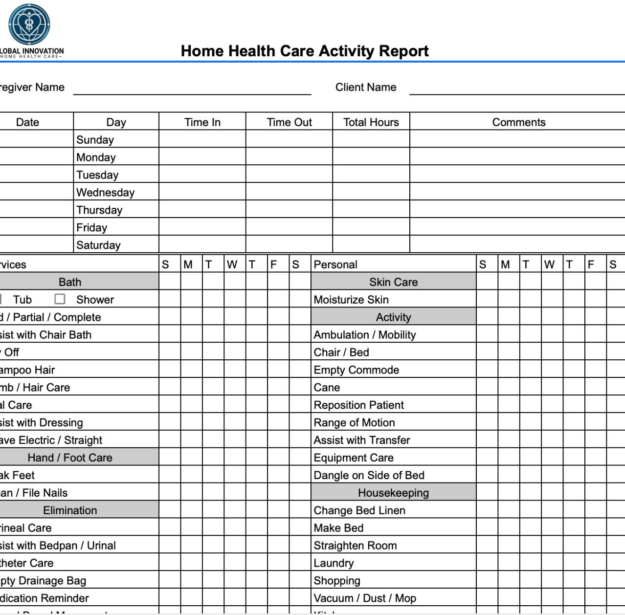 Complete Home Health Care Management Excel Templates – Organize Your ...