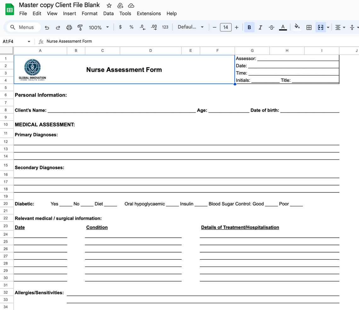 Complete Home Health Care Management Excel Templates – Organize Your ...