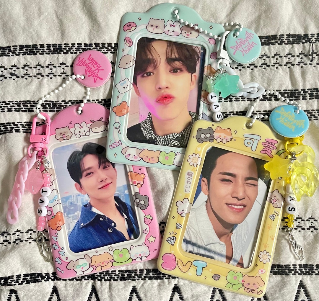 SEVENTEEN Photo Card Holder & Charms SVT, KPOP - Etsy