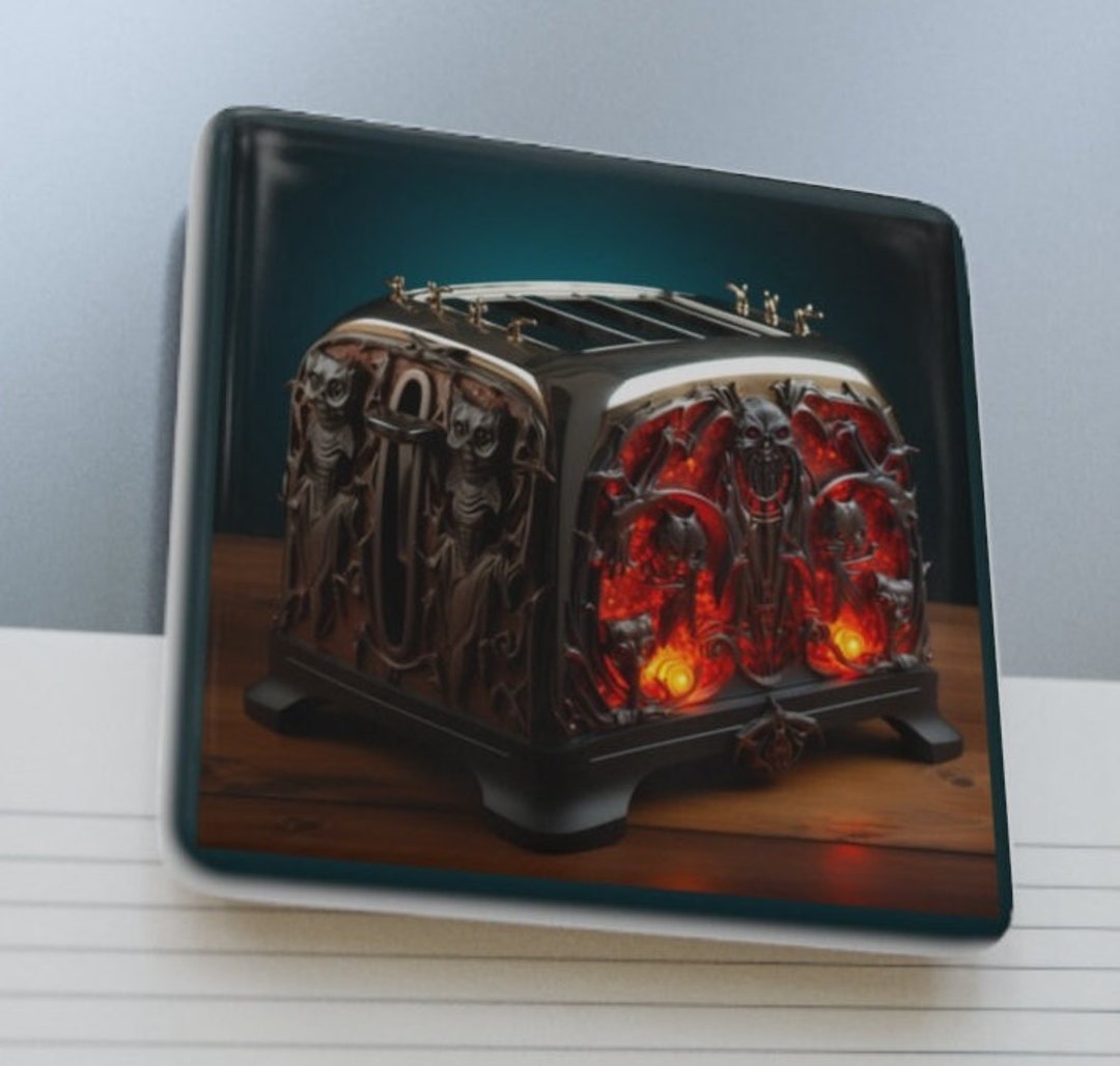 Spooky Haunted Toaster Porcelain Magnet - Etsy