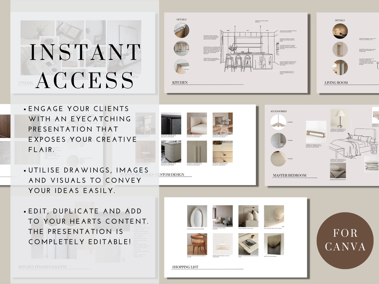 Interior Design Project Presentation Template for Interior Designers ...