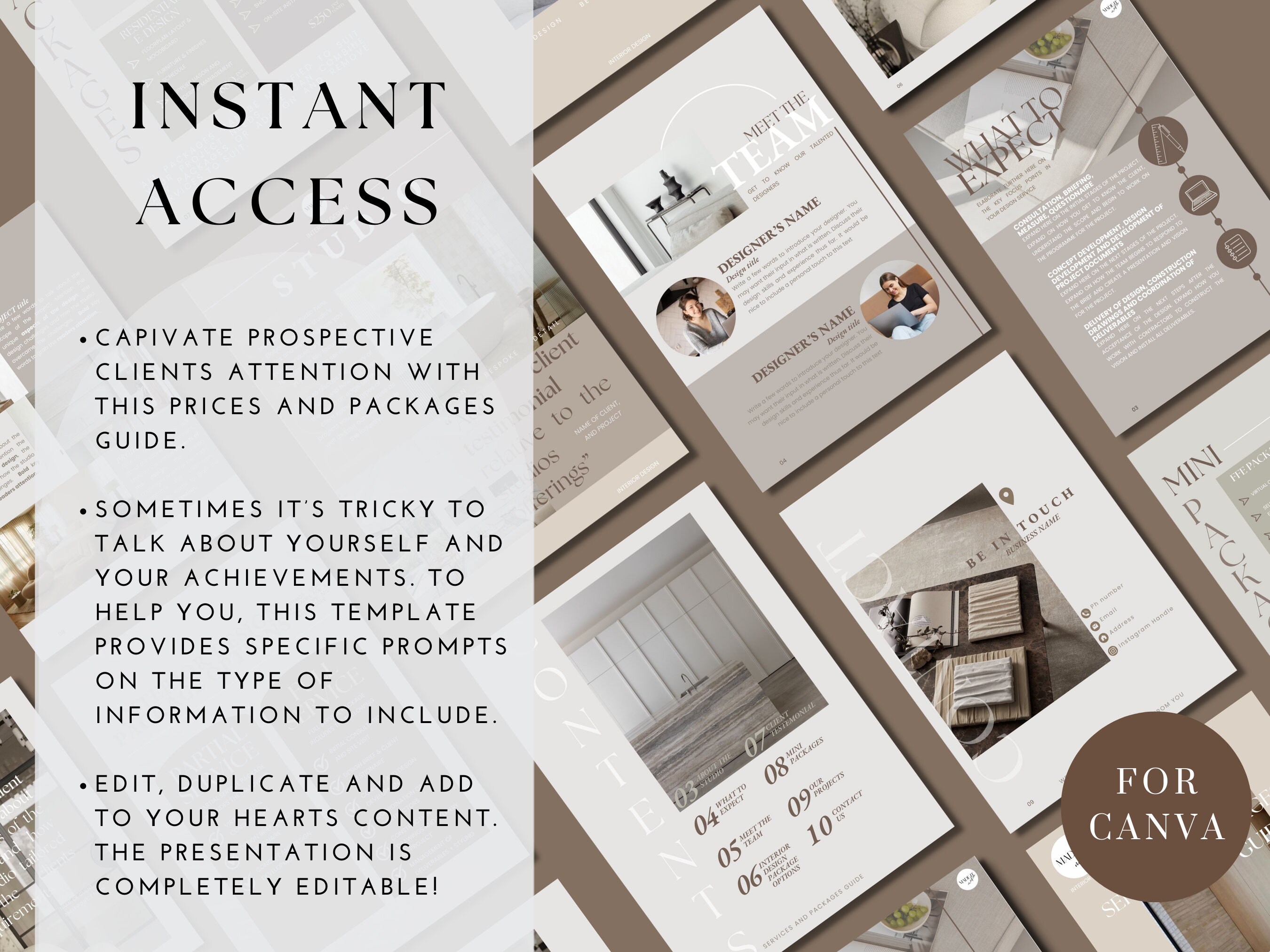 Interior Design Services and Packages Guide Template Welcome Pack - Etsy