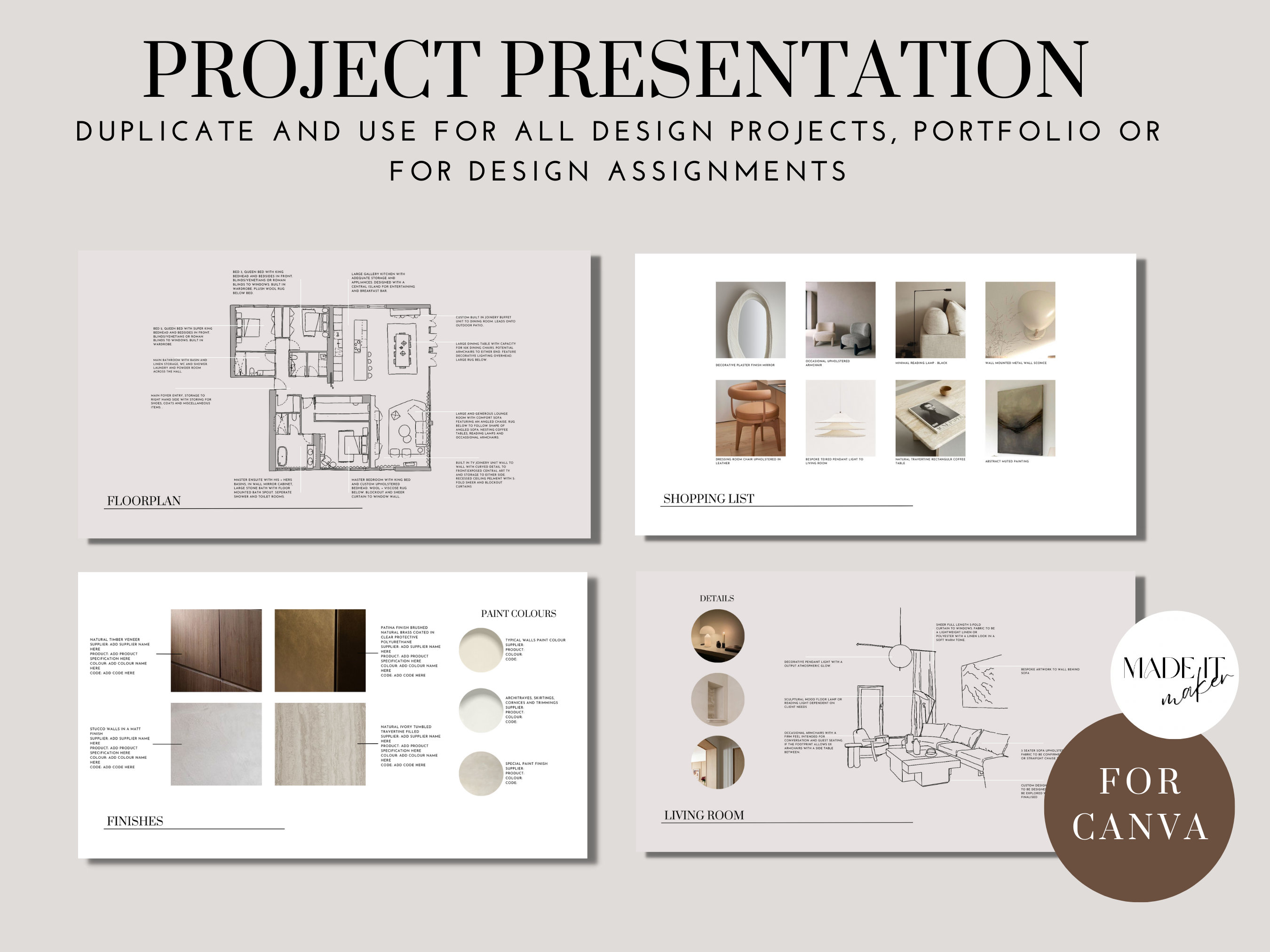 Interior Design Project Presentation Template for Interior Designers ... Interior Design Project Presentation Template for Interior Designers ...