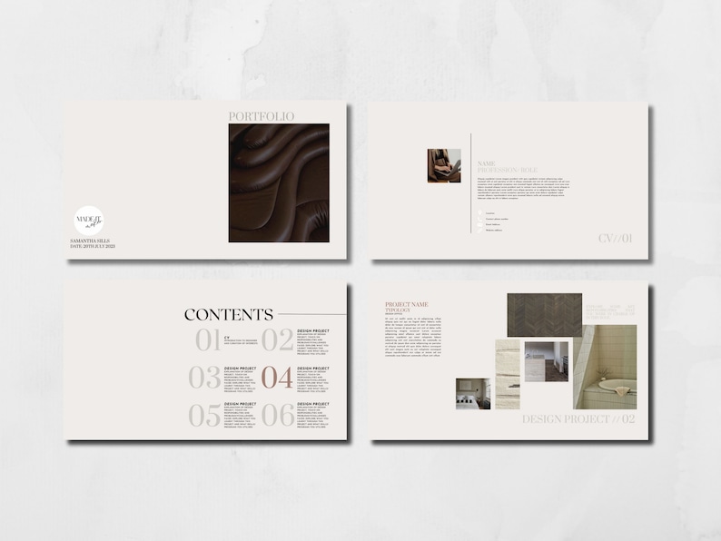 Interior Design Portfolio Template for Interior Designers, Design Tool ...