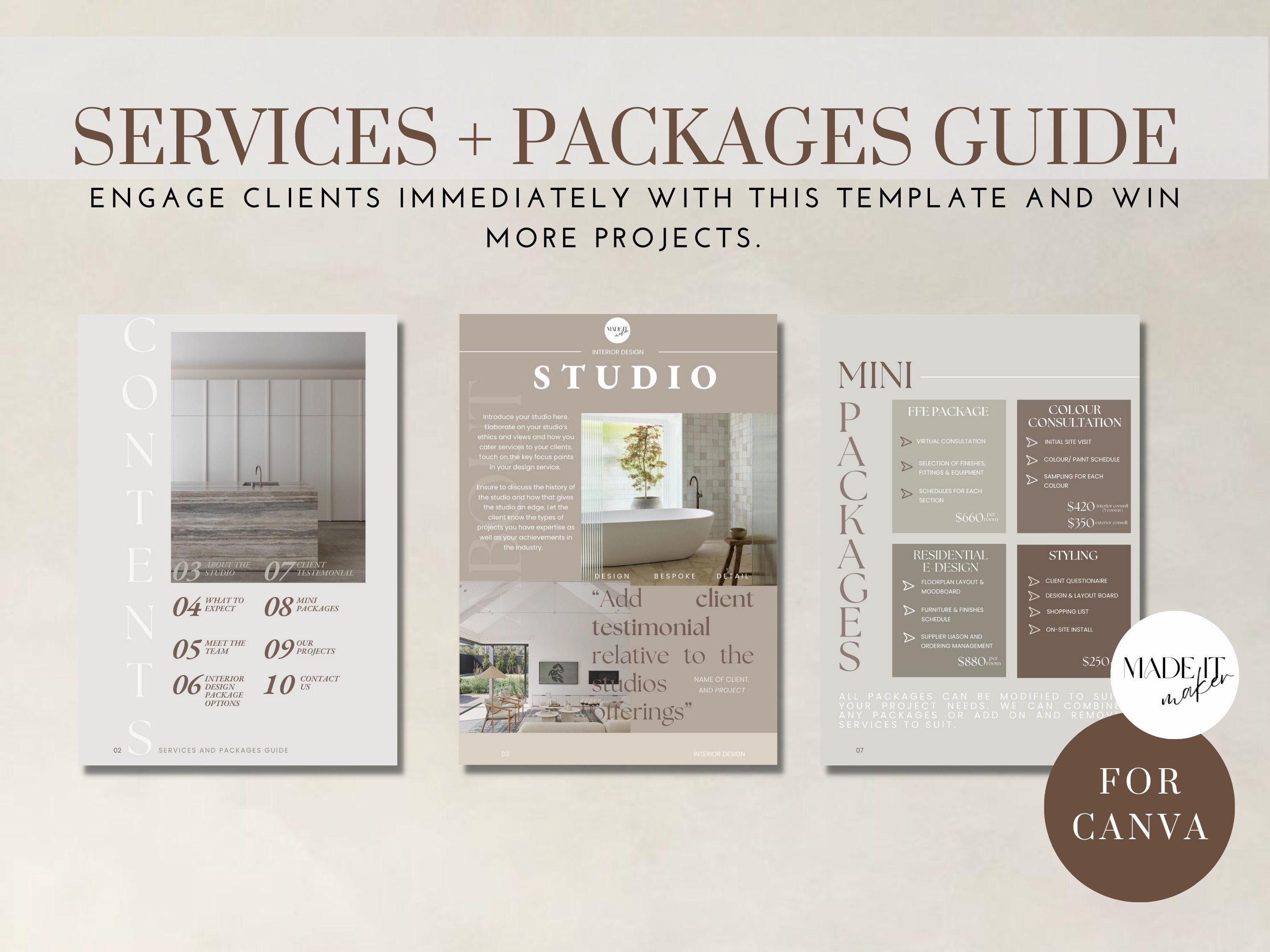 Interior Design Services and Packages Guide Template Welcome Pack - Etsy