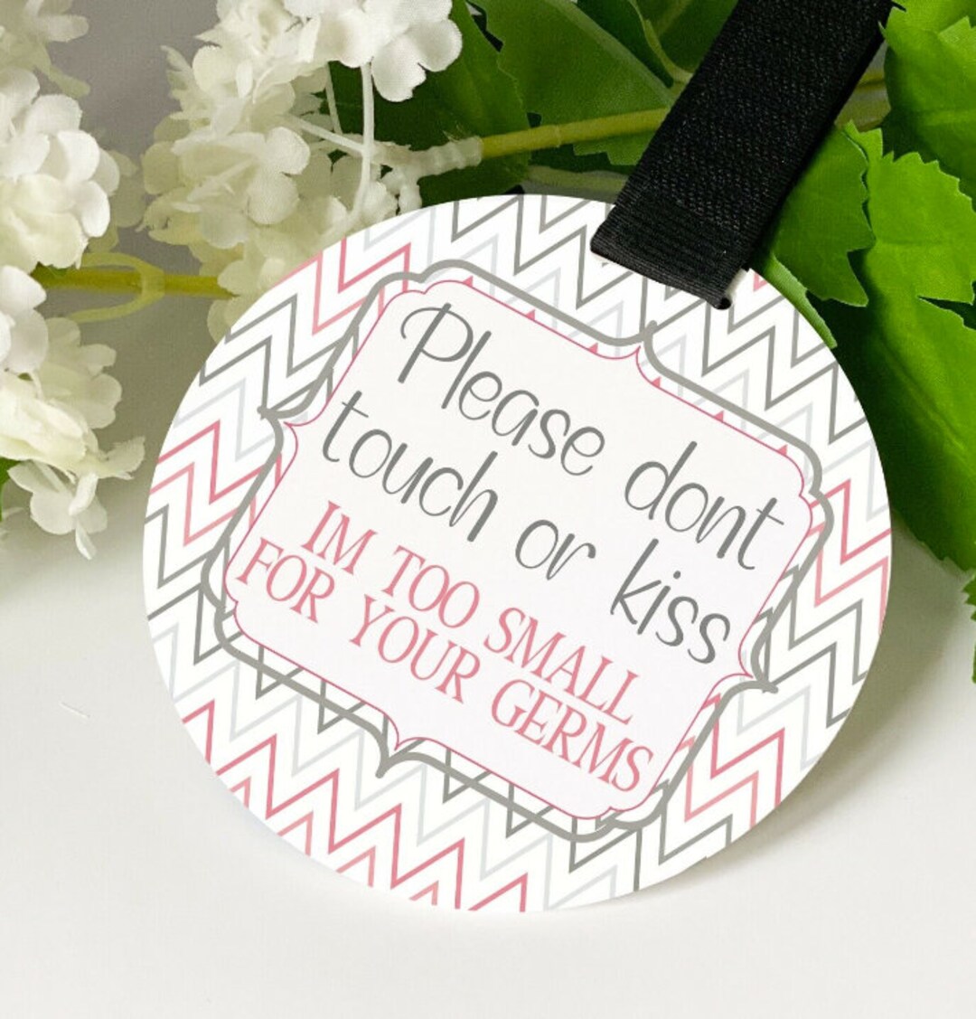 Car Seat Sign Zig Zag Do Not Touch the Baby Germs Pram Tag Car Seat ...