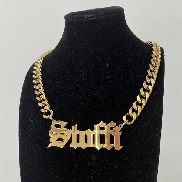 Nameplate Necklace - Etsy