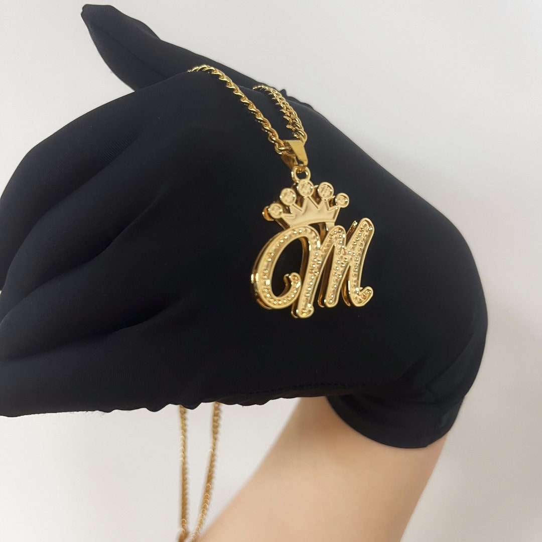 18K Gold Filled Initial Necklace, Custom Letter Necklace, Double Plated ...