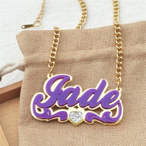 Acrylic Name Necklace,custom Name Necklace,laser Cut Acrylic Name Plate ...