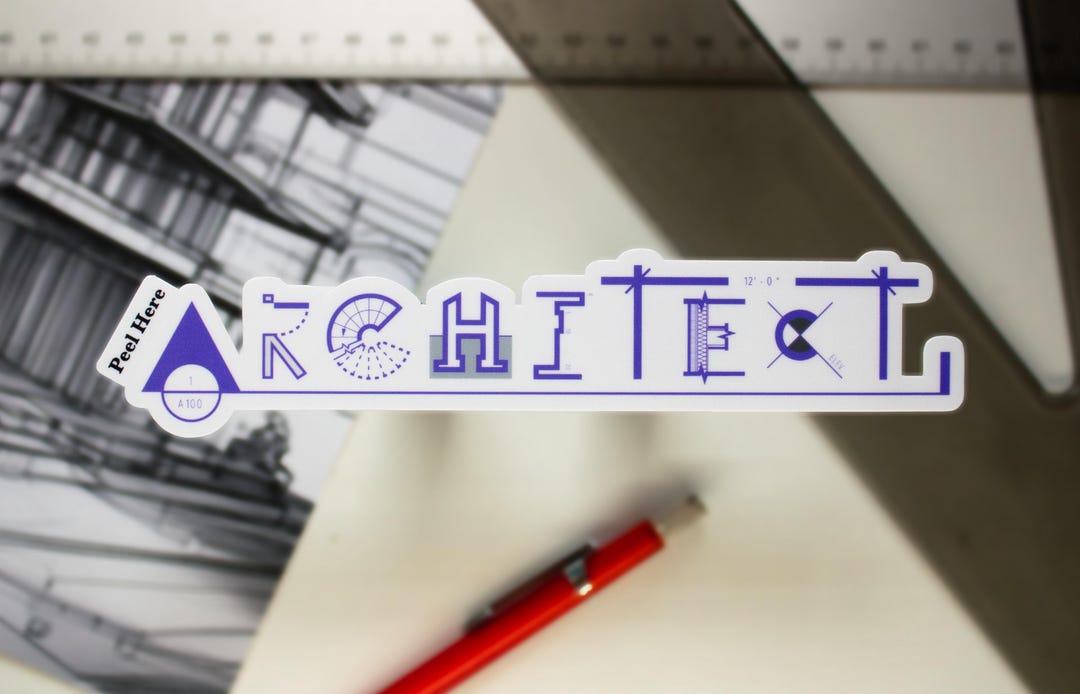 ARCHITECT Die Cut Vinyl Career Sticker | Purple - Etsy