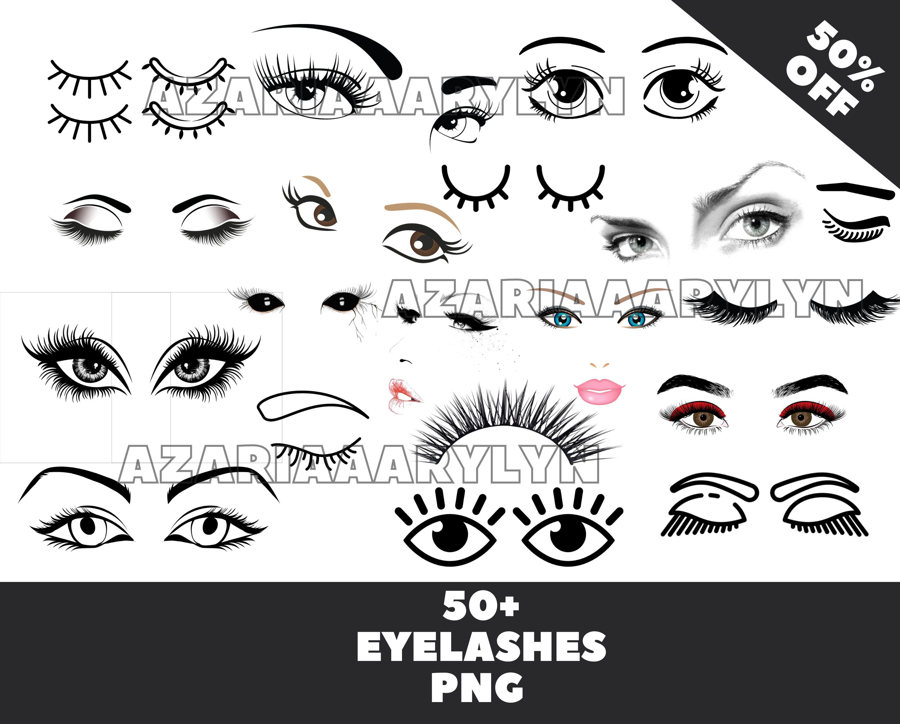 Eyelashes Girl Svg,eyebrow Silhouette,eyes Png,cricut,clipart,t-shirt ...