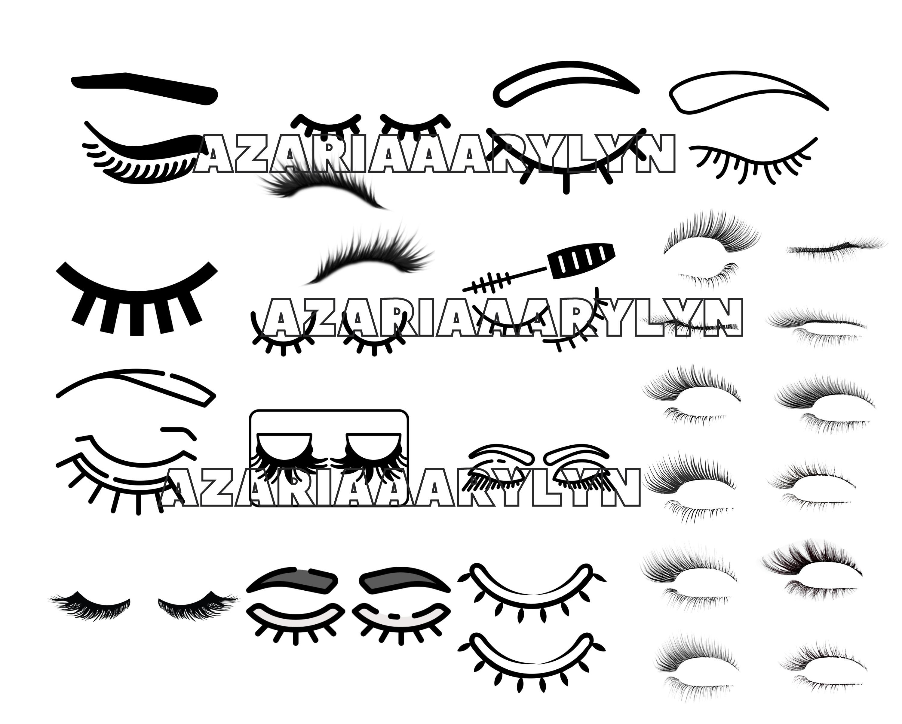 Eyelashes Girl Svg,eyebrow Silhouette,eyes Png,cricut,clipart,t-shirt ...