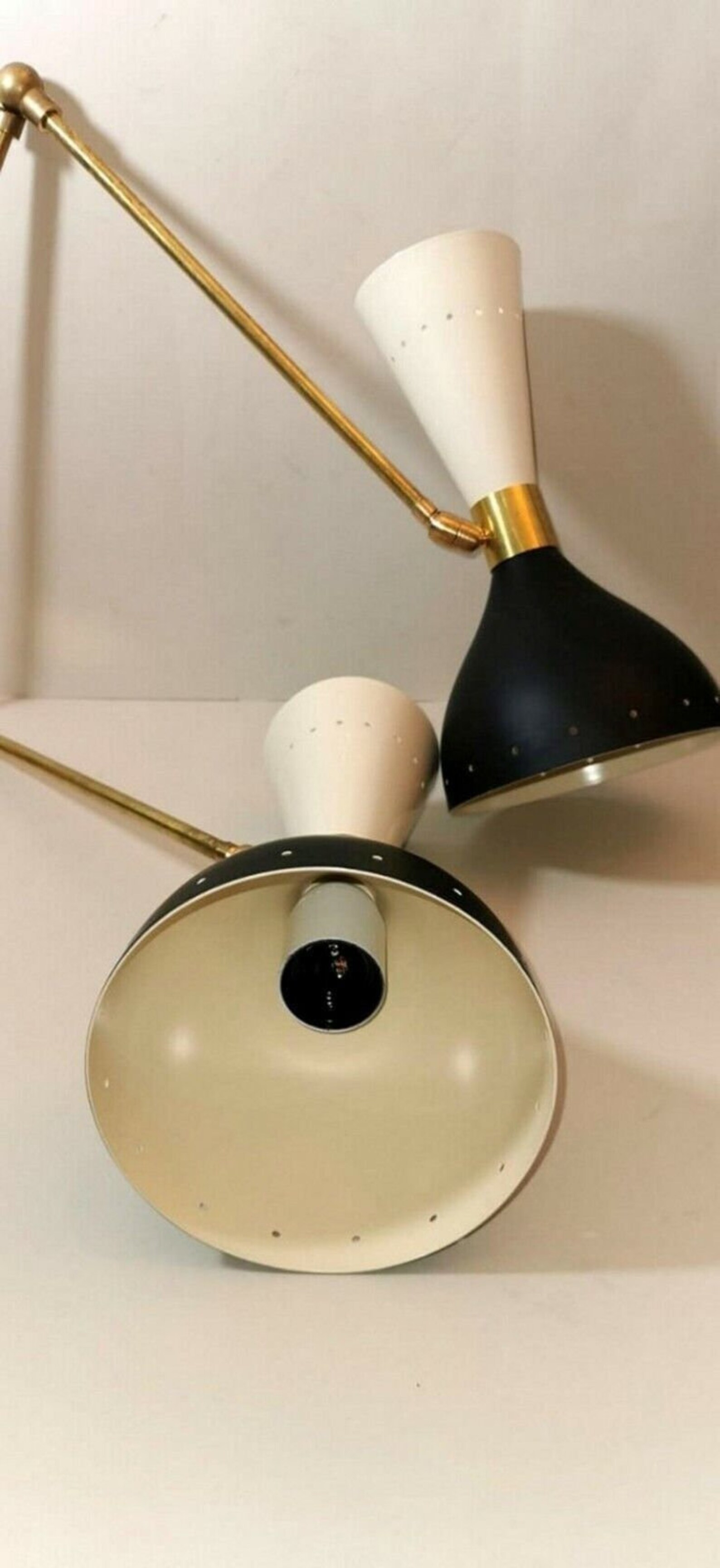 Diabolo Wall Sconce Italian Modern Stilnovo Style Set of Two Wall Light ...