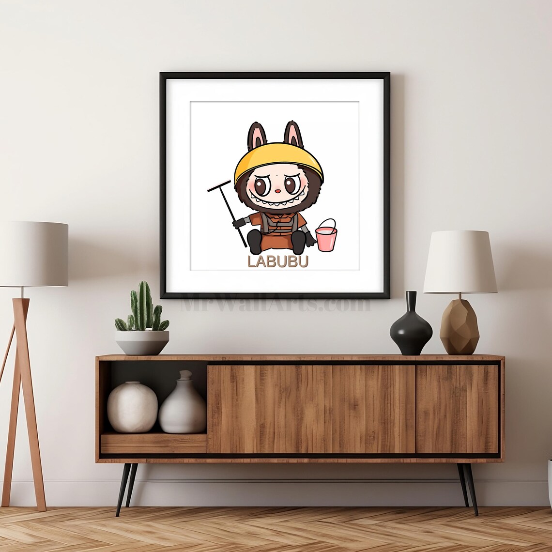 Labubu the Cleaning Monster Poster, Labubu the Monster Decor, Labubu ...