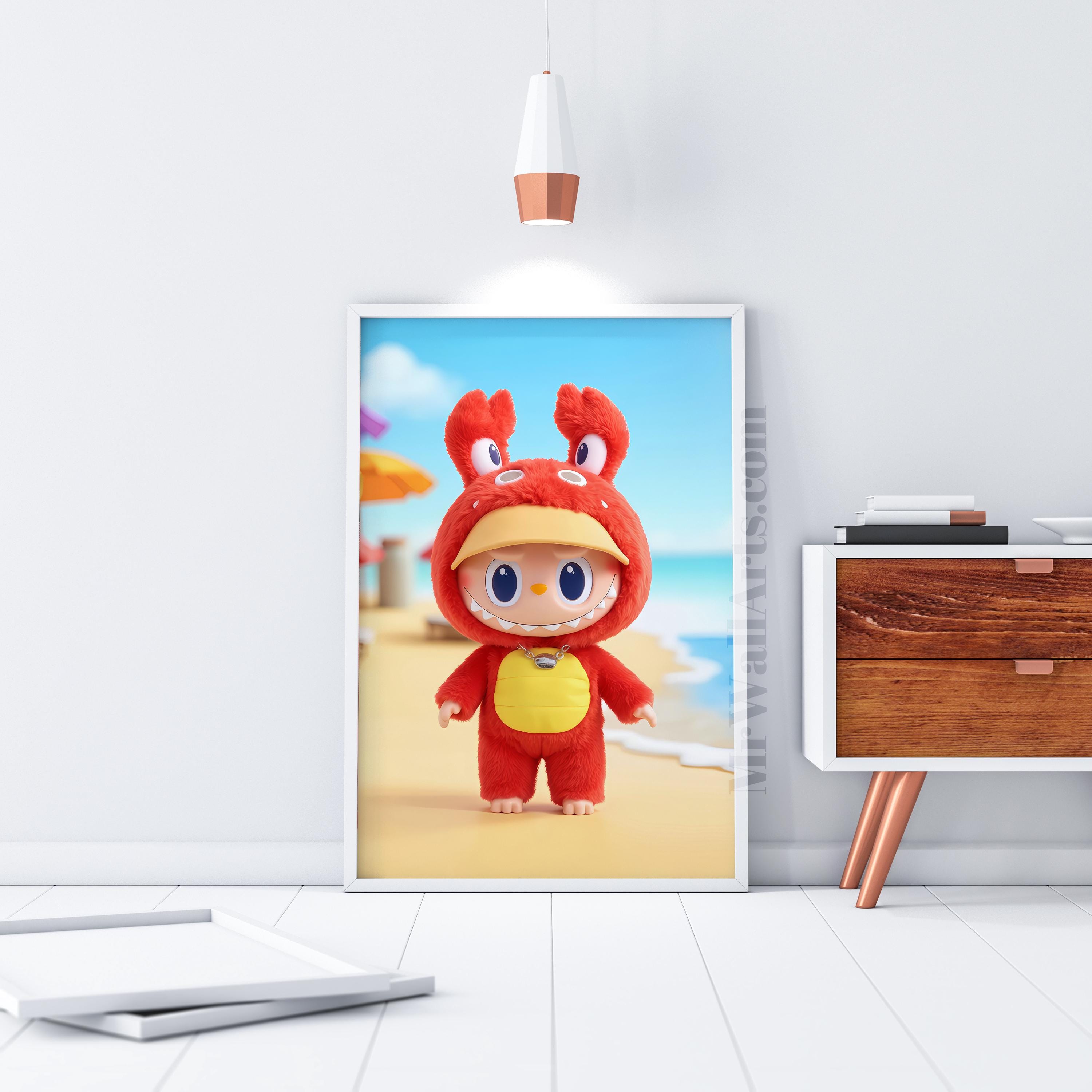 Giant Lobster Labubu Prints for Nursery Decor Vibrant Prints Vintage ...