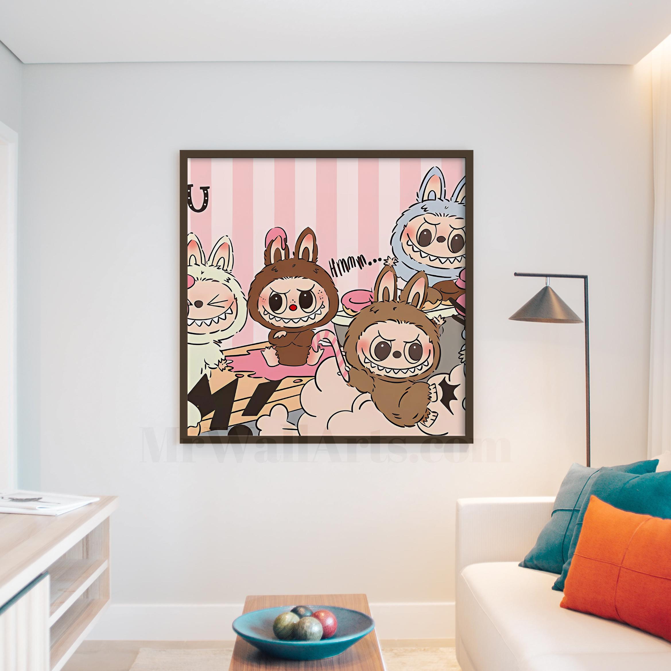 Labubu and Friends Poster, Labubu the Monster Decor, Labubu Wall Art ...