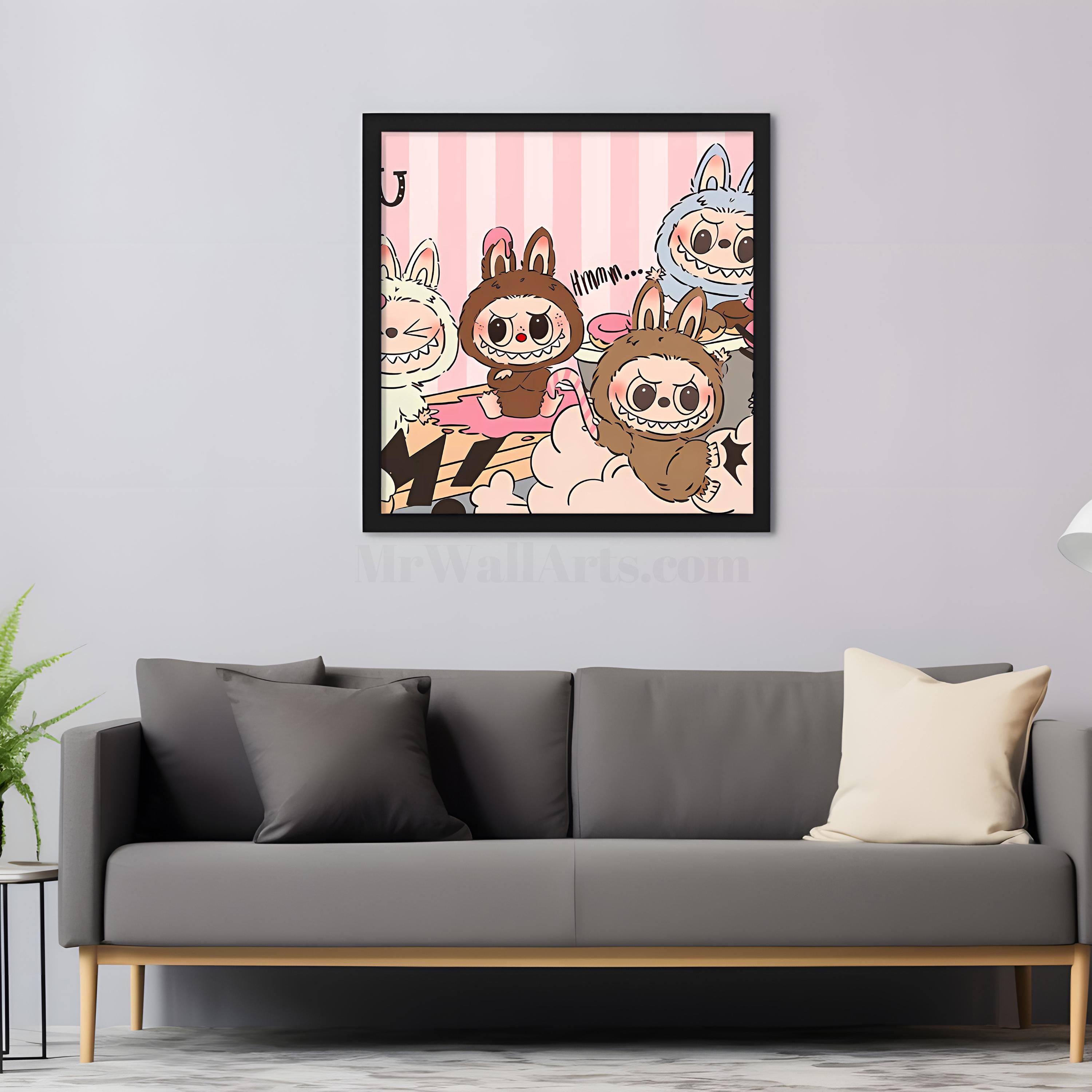Labubu and Friends Poster, Labubu the Monster Decor, Labubu Wall Art ...