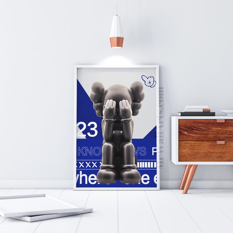 23 Shy Hypebeast Figure Poster, KAWS Digital Download, Sneakerhead ...
