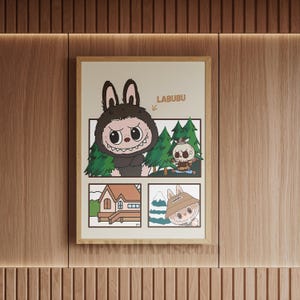 Farm Life Labubu the Monster Poster, Labubu the Monster Decor, Labubu ...