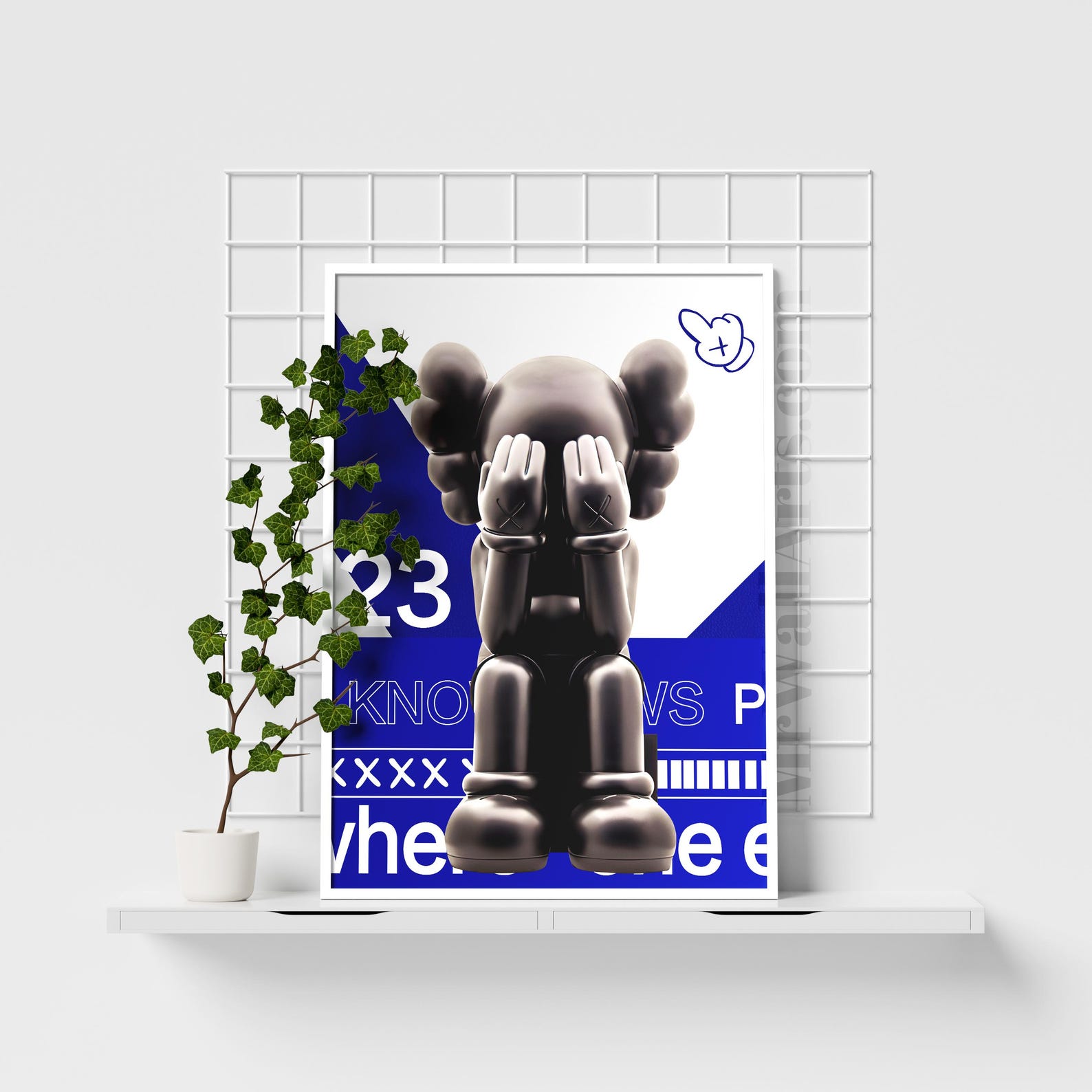 23 Shy Hypebeast Figure Poster, KAWS Digital Download, Sneakerhead ...