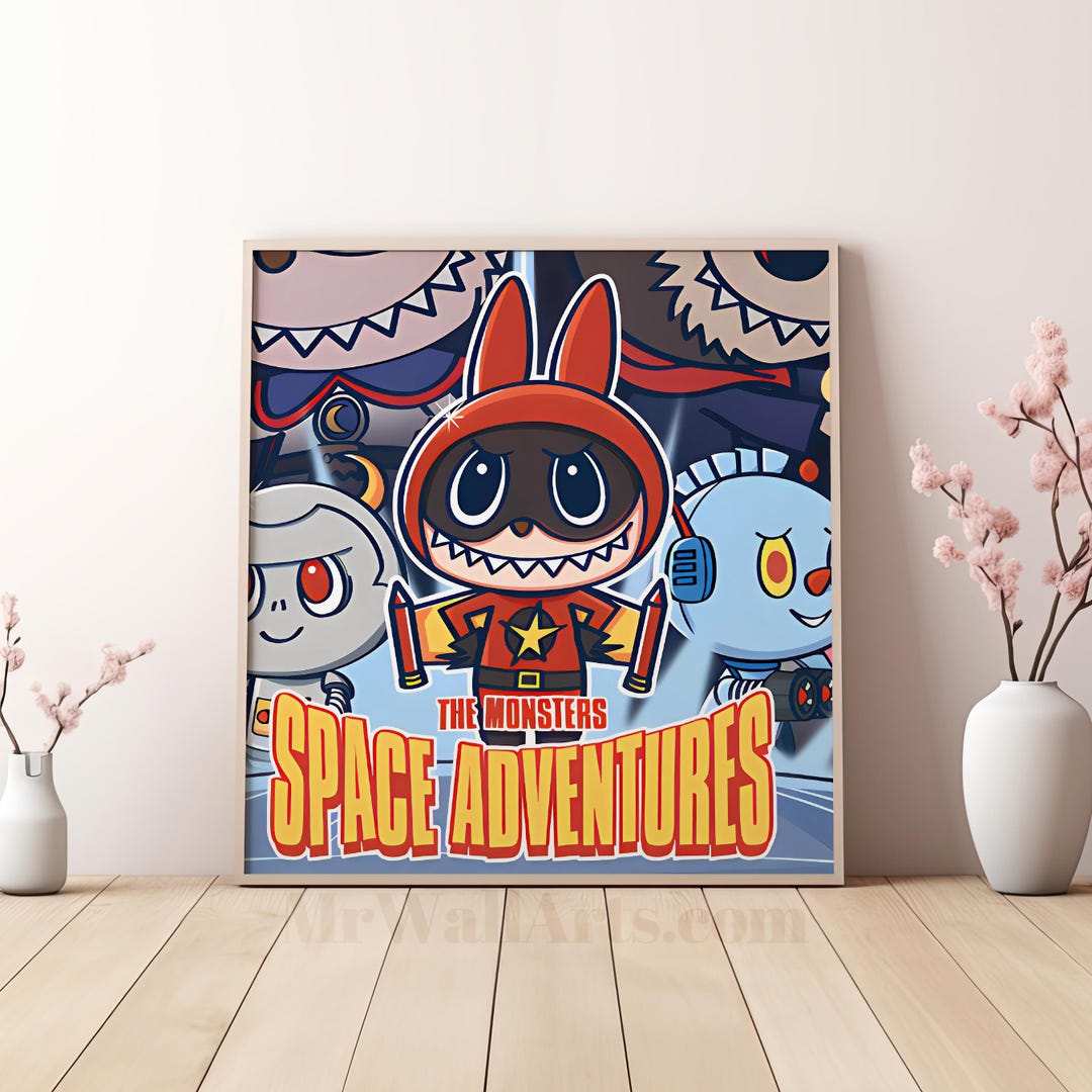 The Monsters Space Adventures Poster, Labubu the Monster Decor, Labubu ...