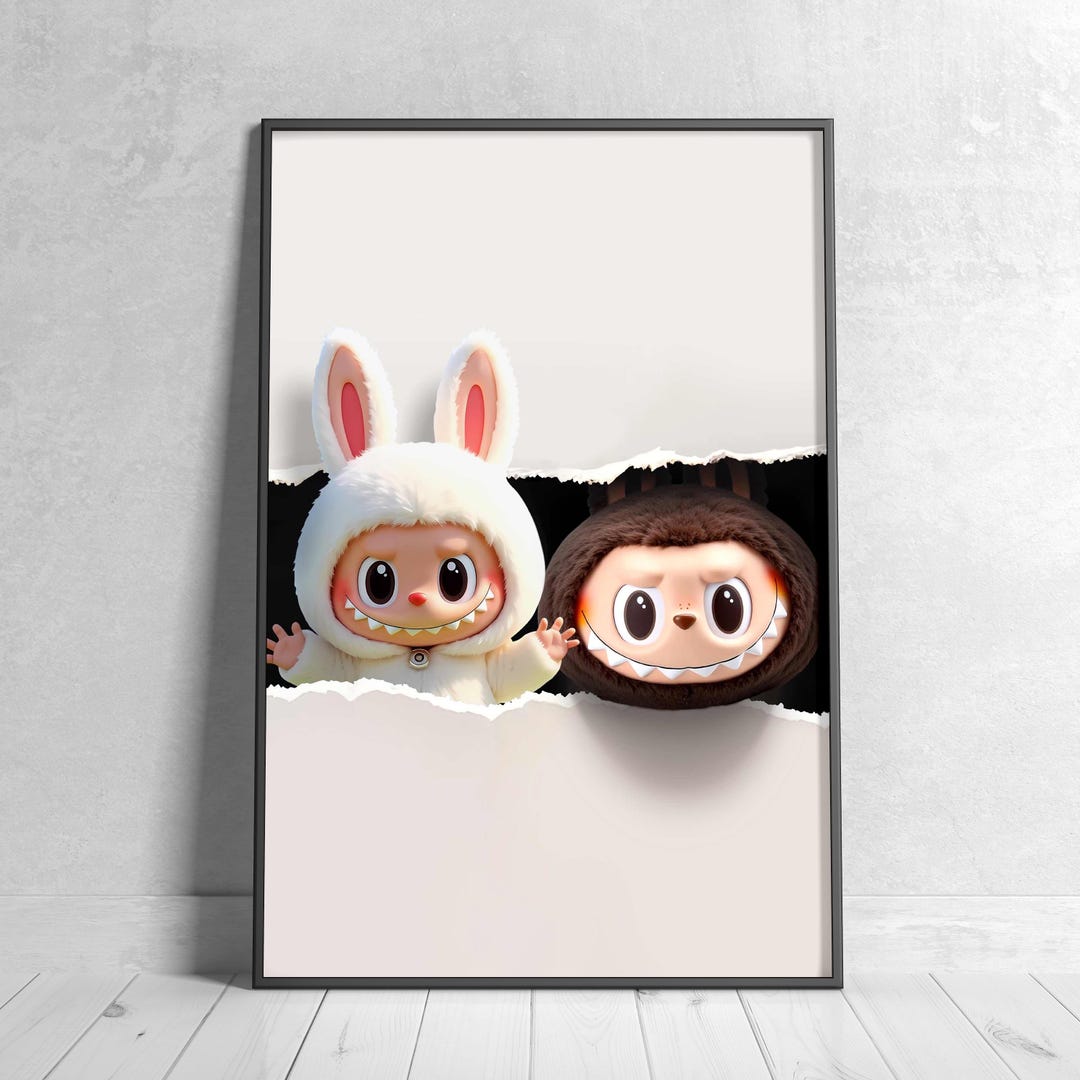 Zimomo Mokoko Labubu Poster, Labubu the Monster Decor, Labubu Wall Art ...