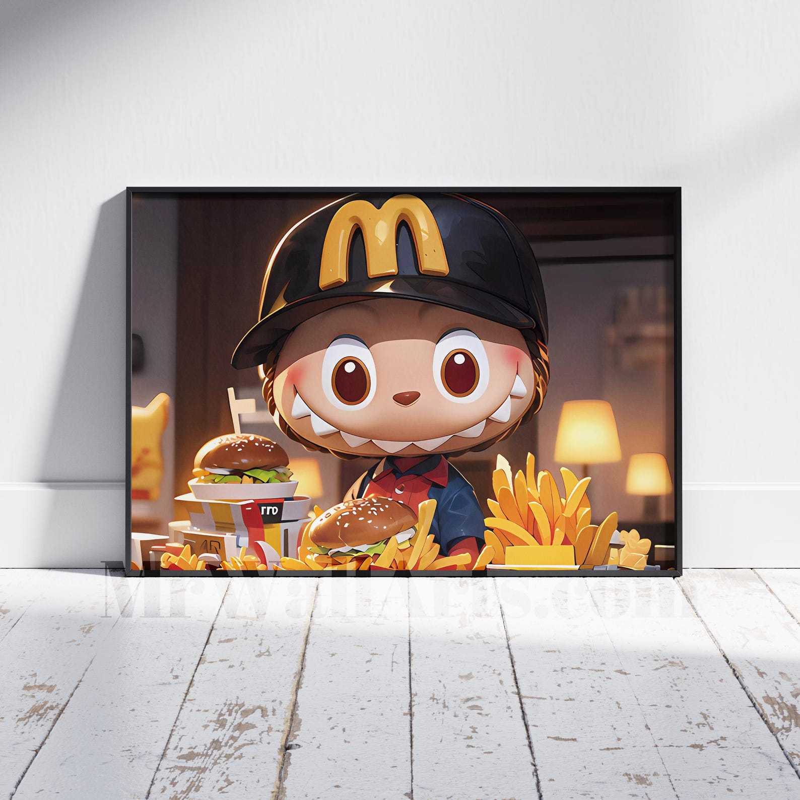 Labubu Fast Food Poster, Labubu the Monster Decor, Labubu Wall Art ...
