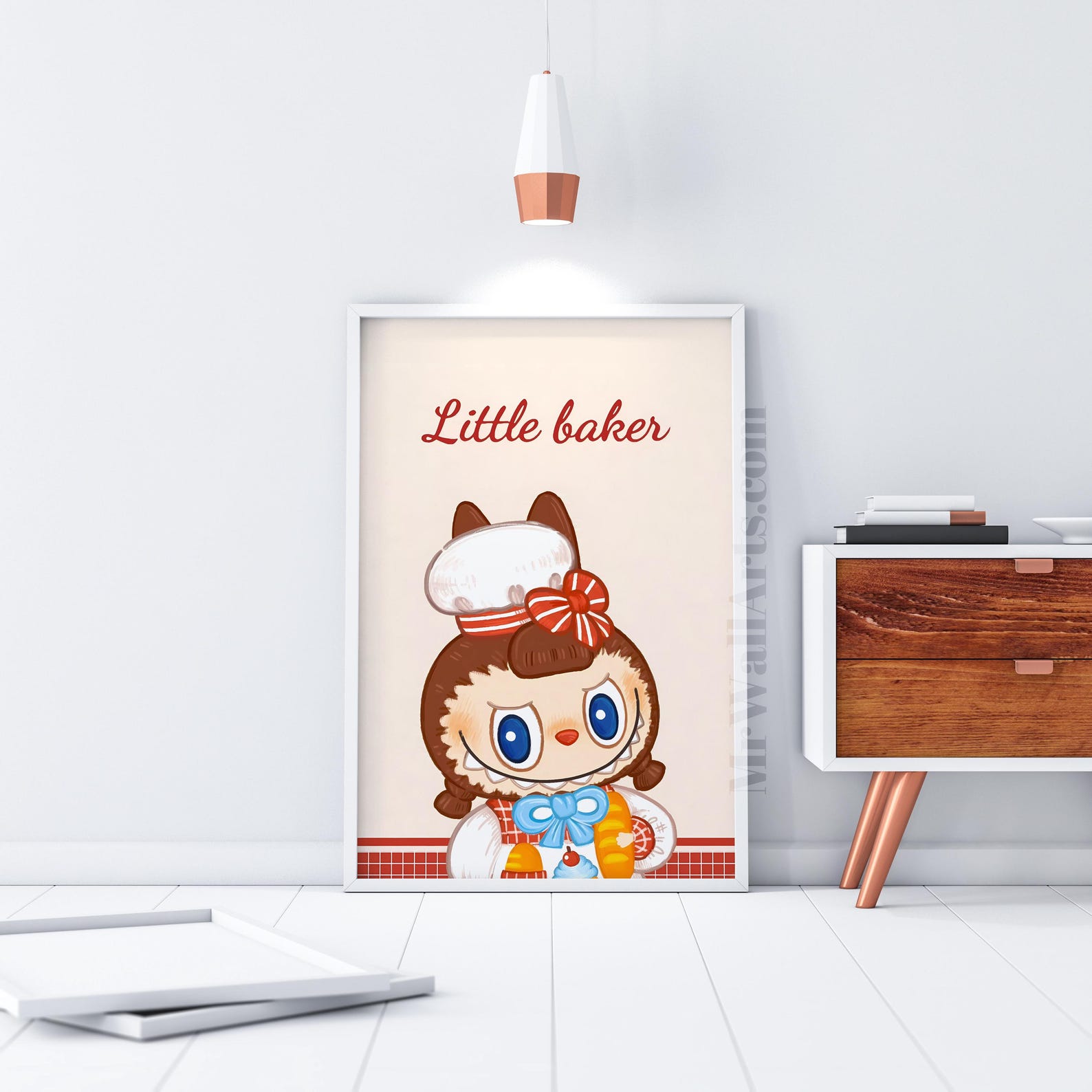 Little Baker Labubu Poster, Labubu the Monster Decor, Labubu Wall Art ...