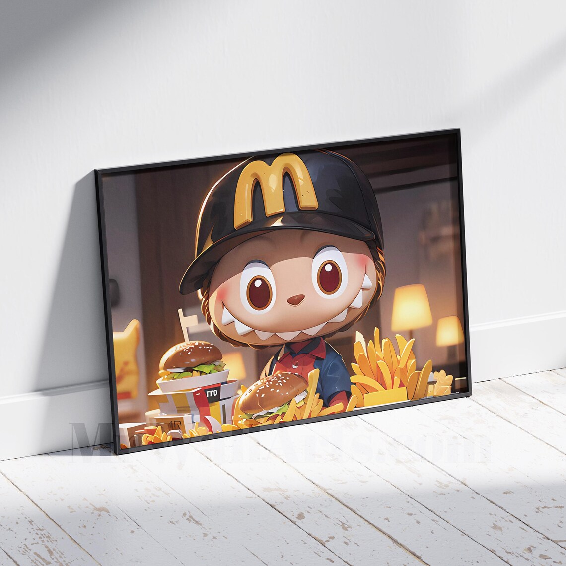 Labubu Fast Food Poster, Labubu the Monster Decor, Labubu Wall Art ...