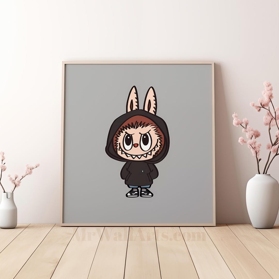Zimomo Labubu Poster, Labubu the Monster Decor, Labubu Wall Art, Modern ...