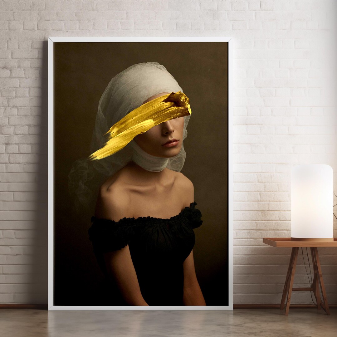 Vintage Woman Portrait Altered Art Portrait Modest Lady Facial Artwork ...
