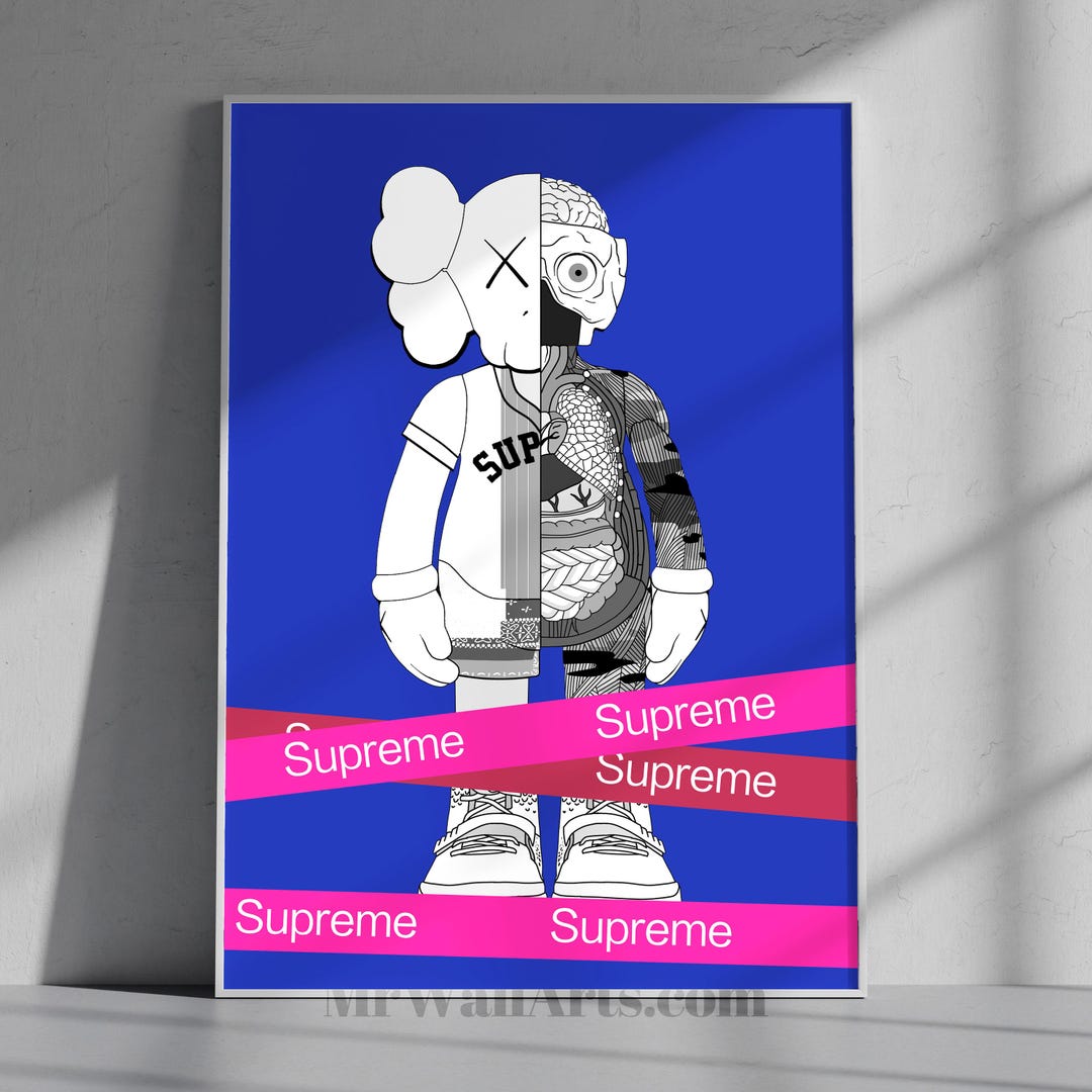 Two Sides Hypebeast Figure Poster, KAWS Digital Download, Sneakerhead ...
