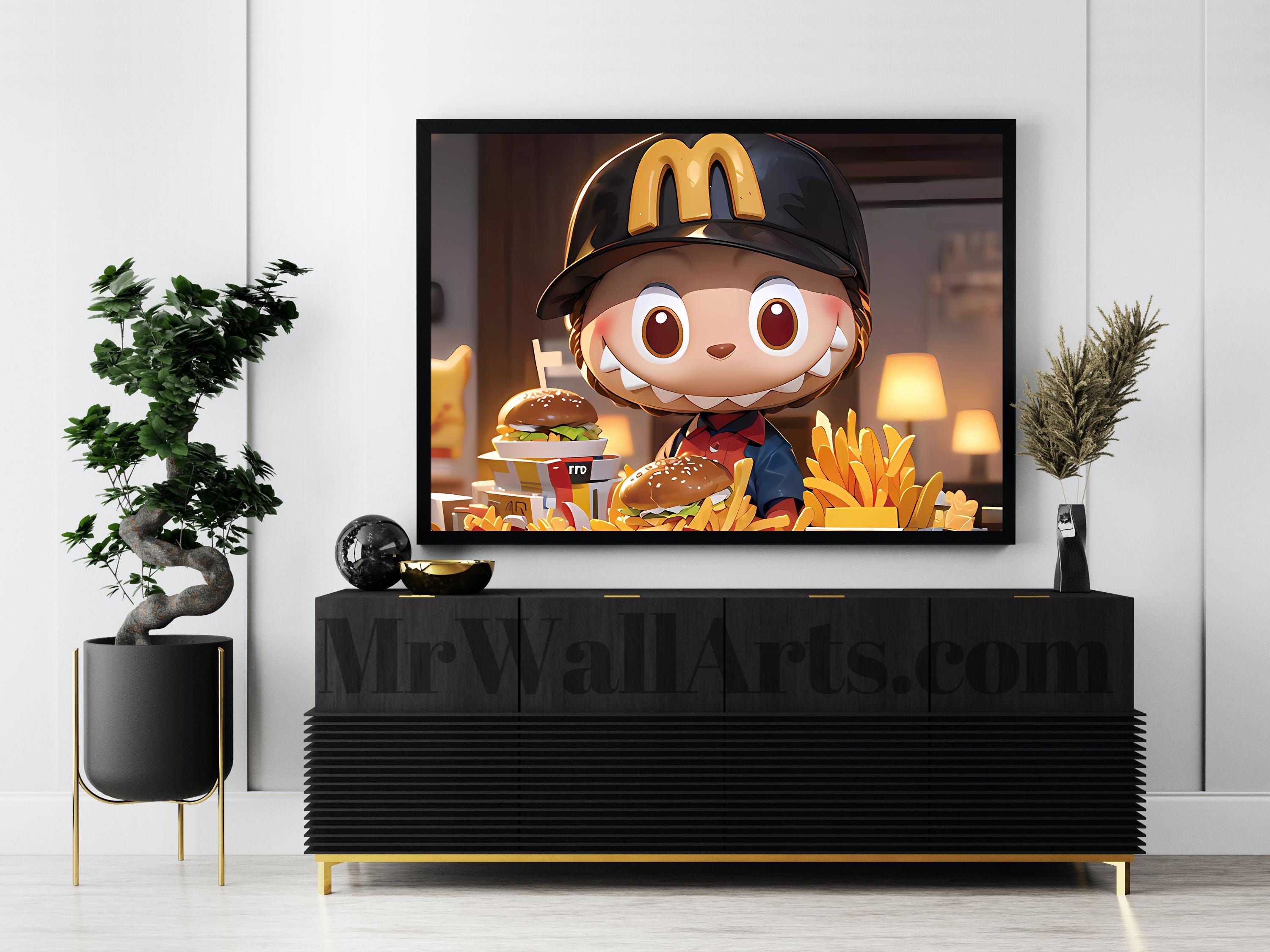 Labubu Fast Food Poster, Labubu the Monster Decor, Labubu Wall Art ...