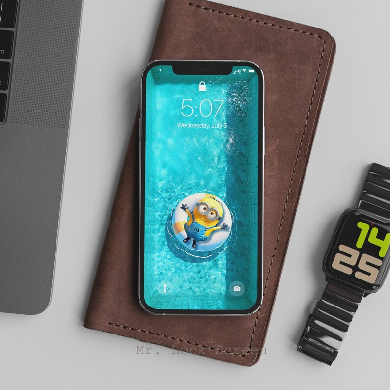 Bob Minion Swimming Pool Phone Wallpapers | 3D Pool Phone Wallpaper ...