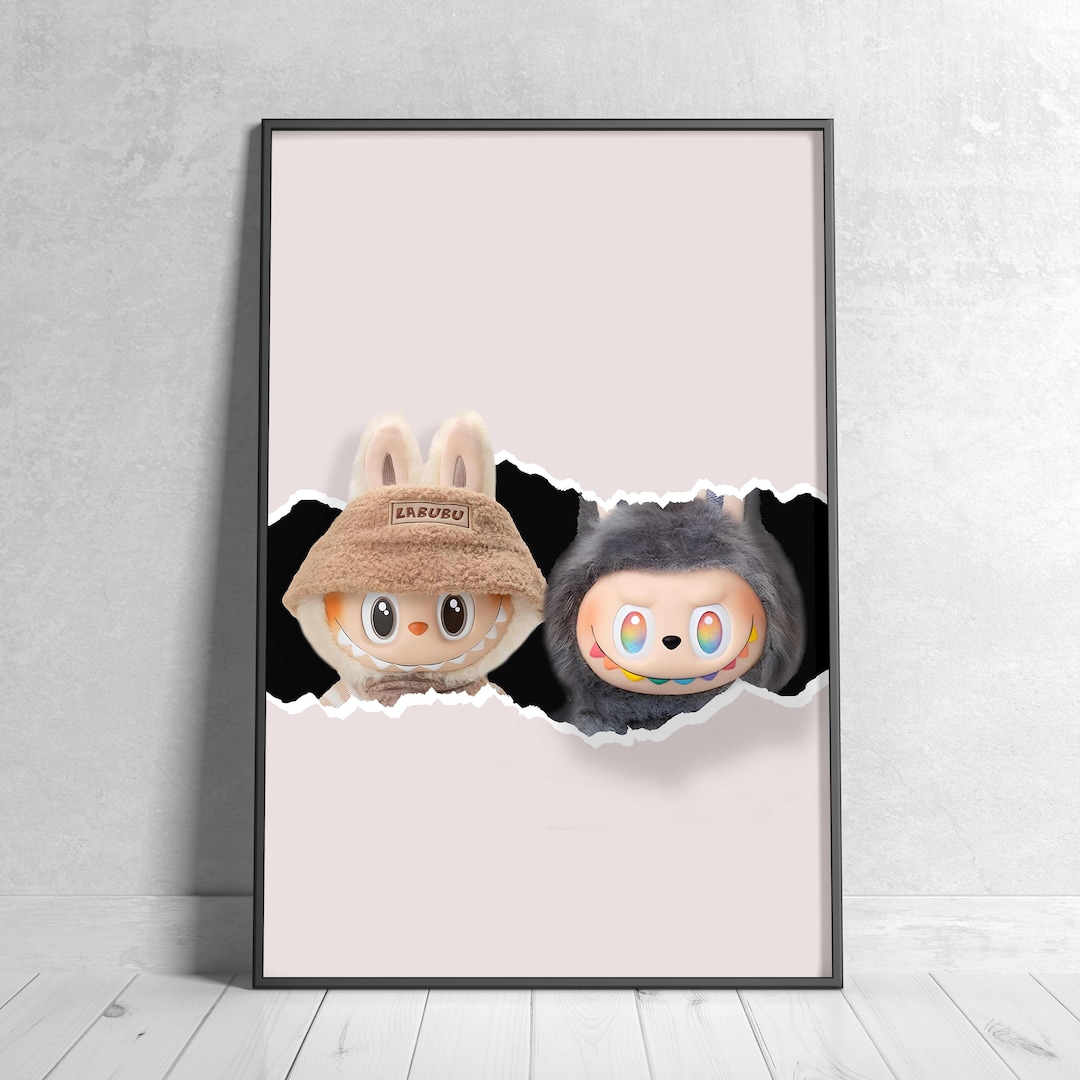 Best Friends Zimomo & Mokoko Labubu Poster, Labubu the Monster Decor ...