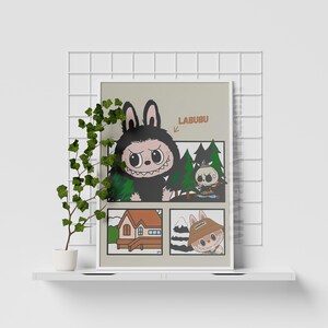 Farm Life Labubu the Monster Poster, Labubu the Monster Decor, Labubu ...