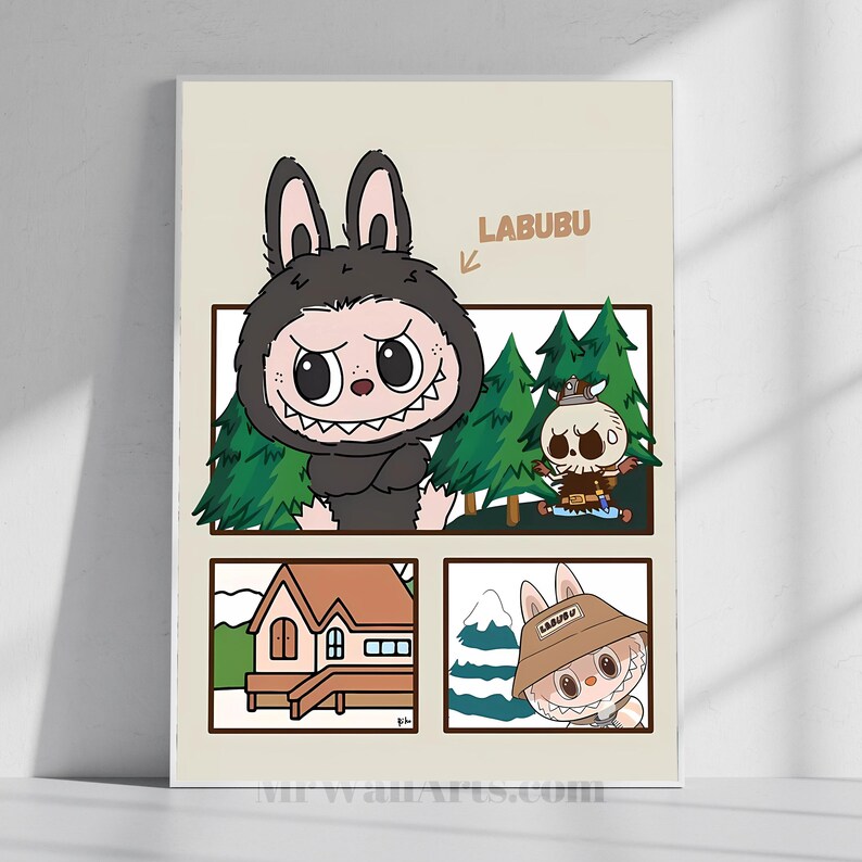 Farm Life Labubu the Monster Poster, Labubu the Monster Decor, Labubu ...
