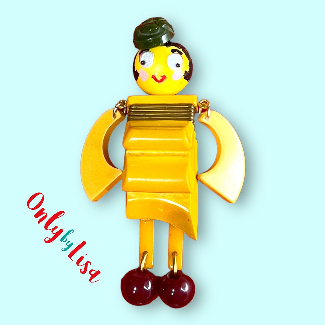 Articulated Bakelite Girl Brooch Jointed Figure - Etsy